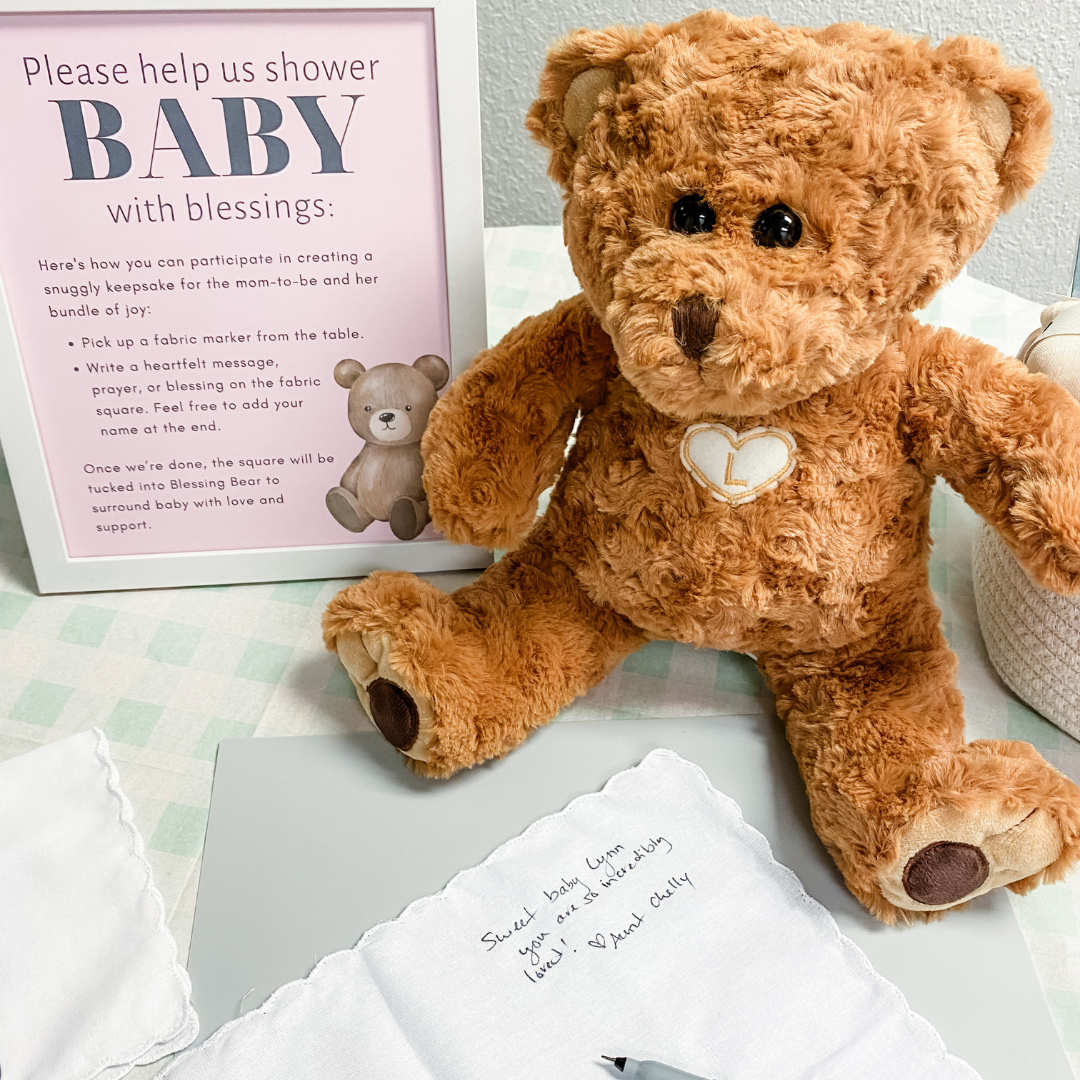 Blessing Bear | Personalized Teddy Bear for Baby Shower – The Graceful ...