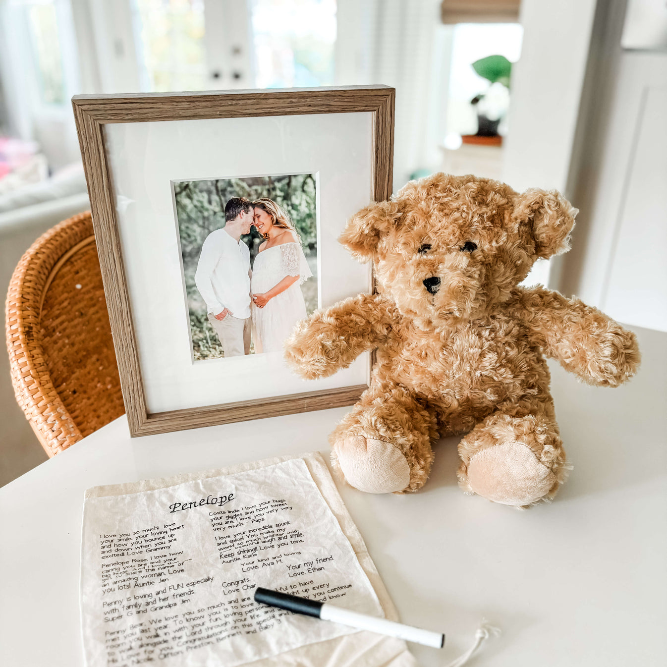 Blessing Bear | Personalized Teddy Bear for Baby Shower – The Graceful Goose