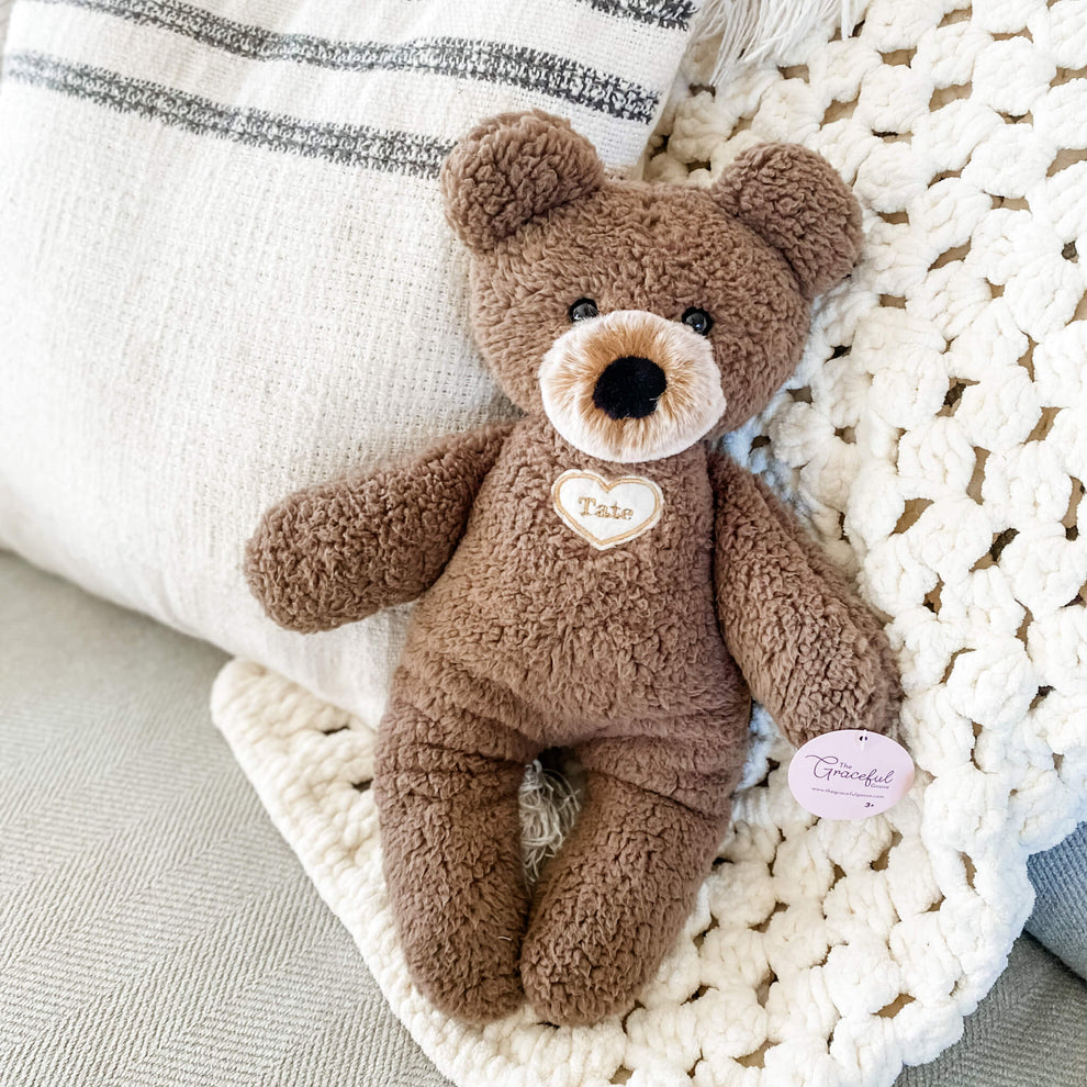 Blessing Bear | Personalized Teddy Bear for Baby Shower – The Graceful Goose