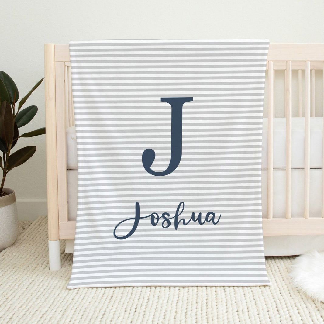 Personalized Boy Baby Blankets | Free Shipping | The Graceful Goose